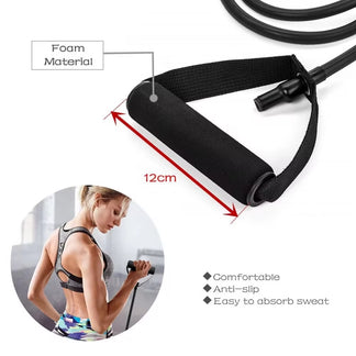 5 Levels Resistance Hot Yoga Pull Rope Bands Handles Elastic Sports Bo ...